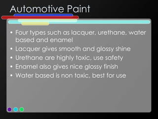 Different types of Paint and Finishes | PPTX