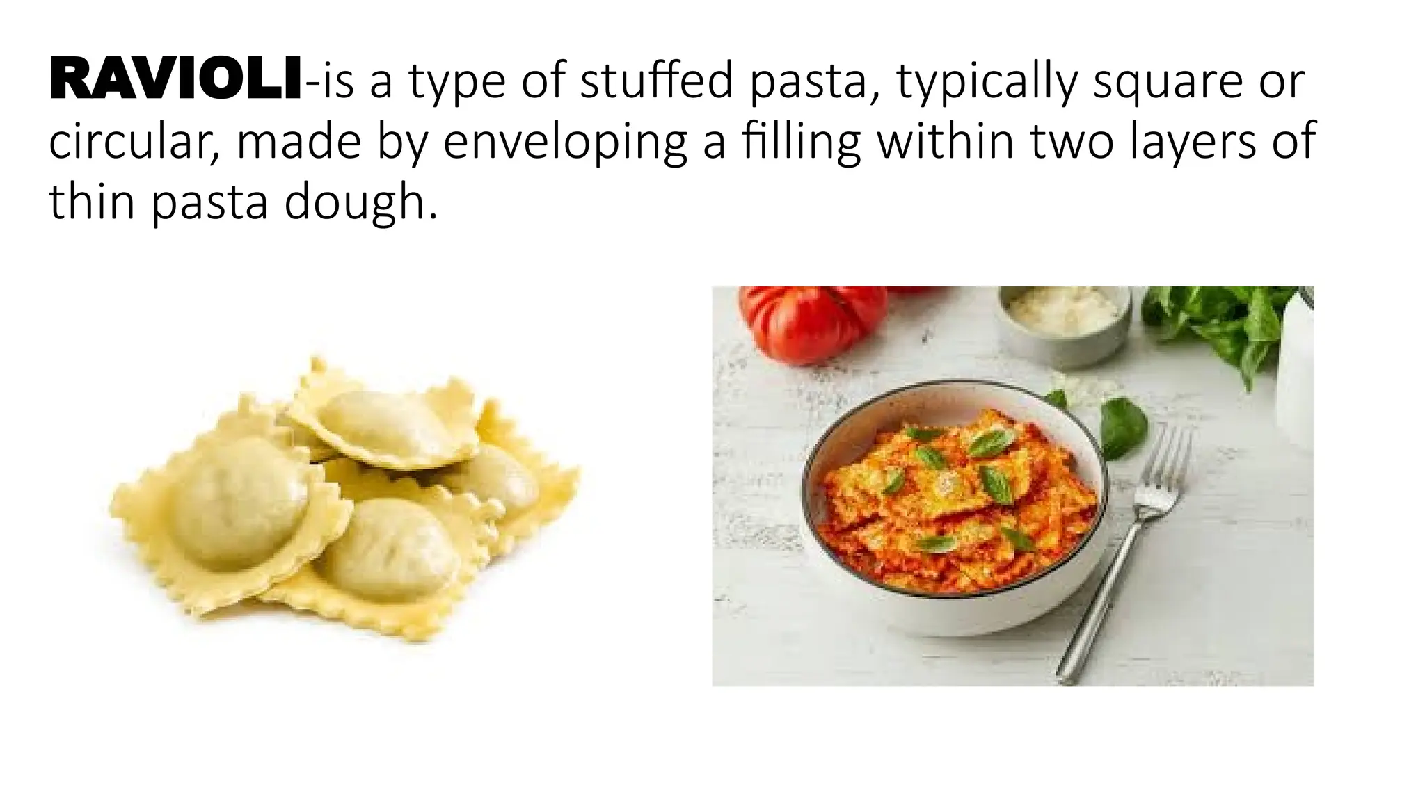 DIFFERENT TYPES OF PASTA SHAPES used in Italian cuisine cooking.pptx