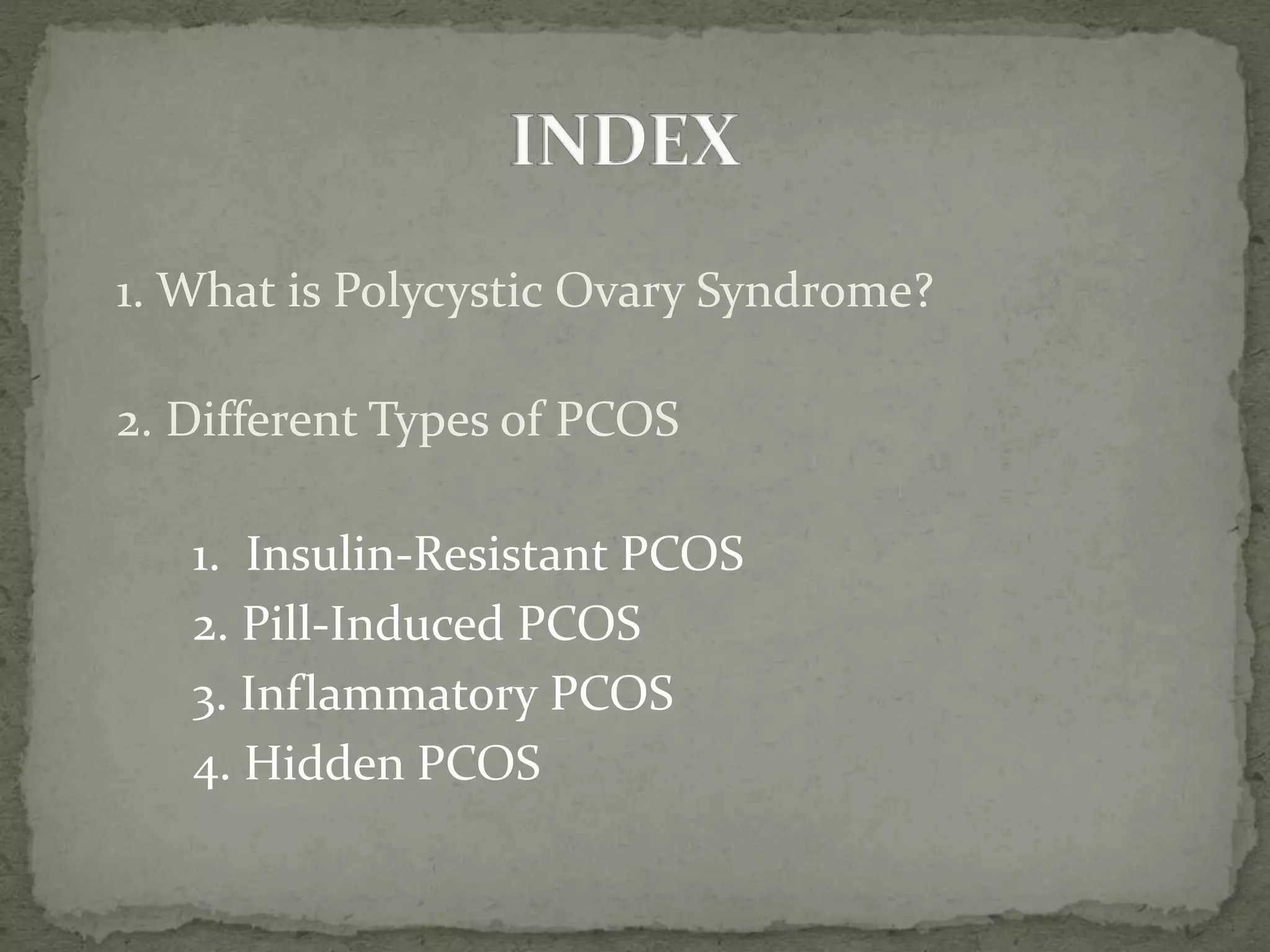 Types of PCOS | PPTX