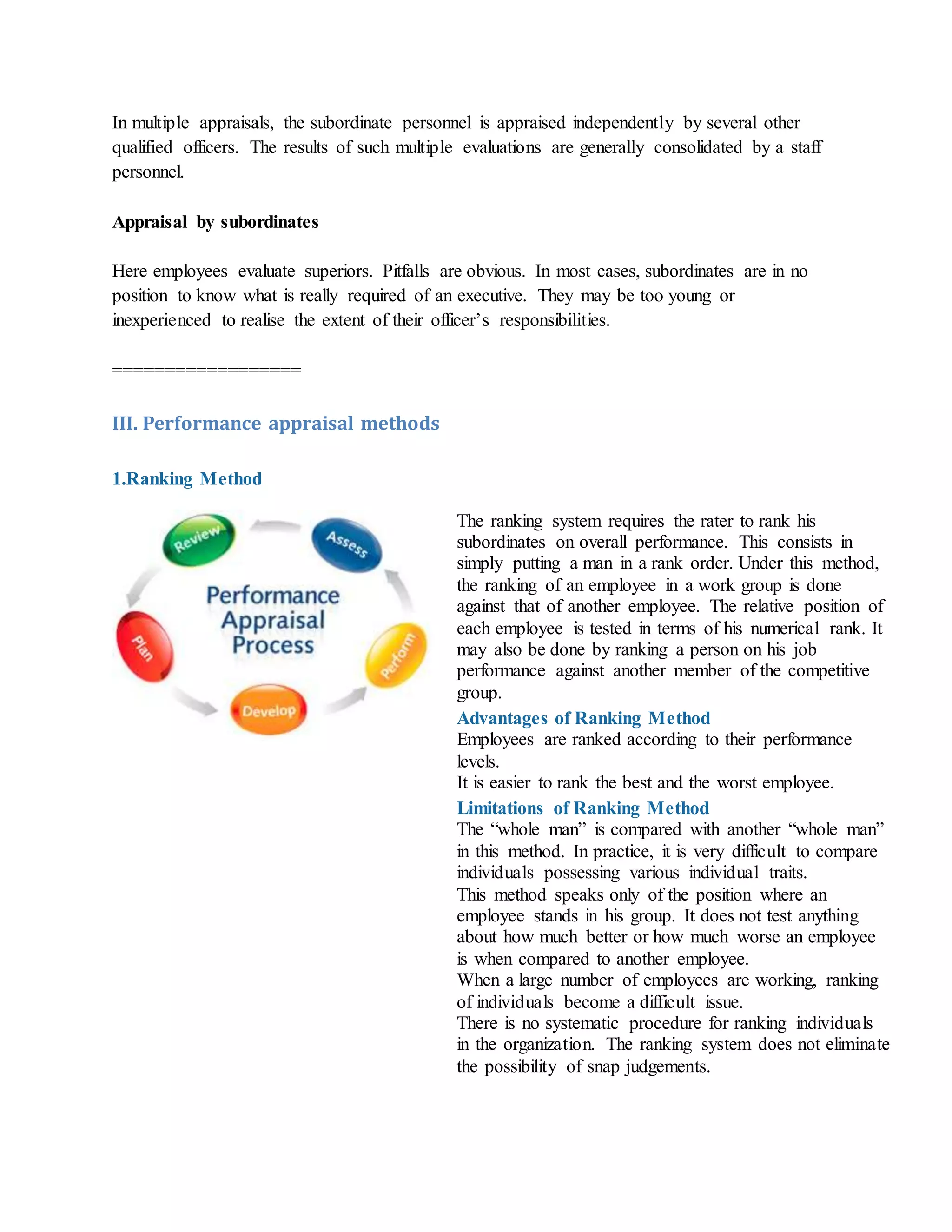 Different types of performance appraisal | PDF
