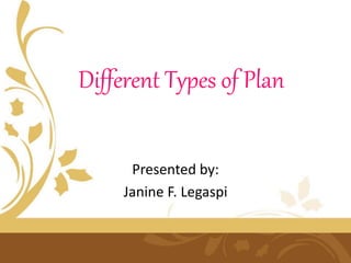 Different types of plan | PPTX