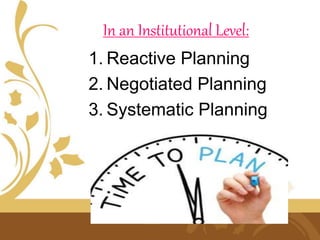 Different types of plan | PPTX