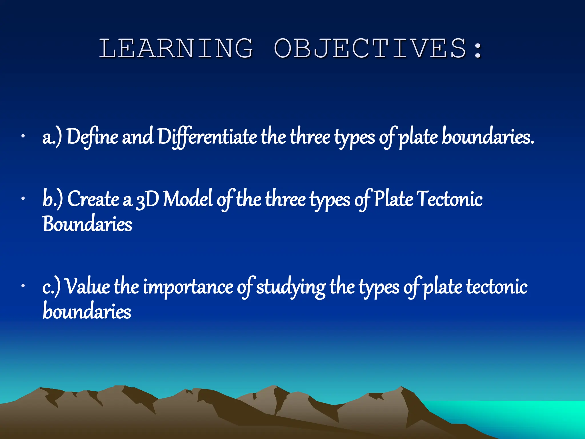 DIFFERENT TYPES OF PLATE BOUNDAaRIES.ppt