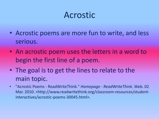 Different Types Of Poetry | PPTX