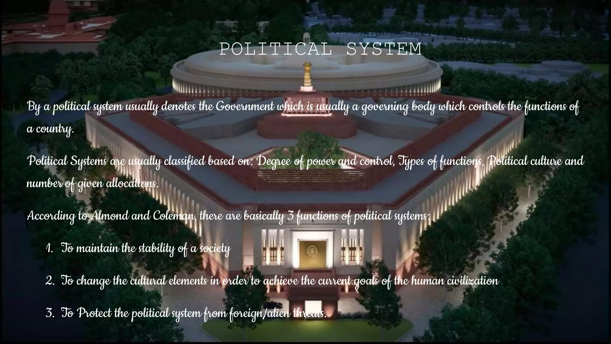 Different types of political systems | PPTX