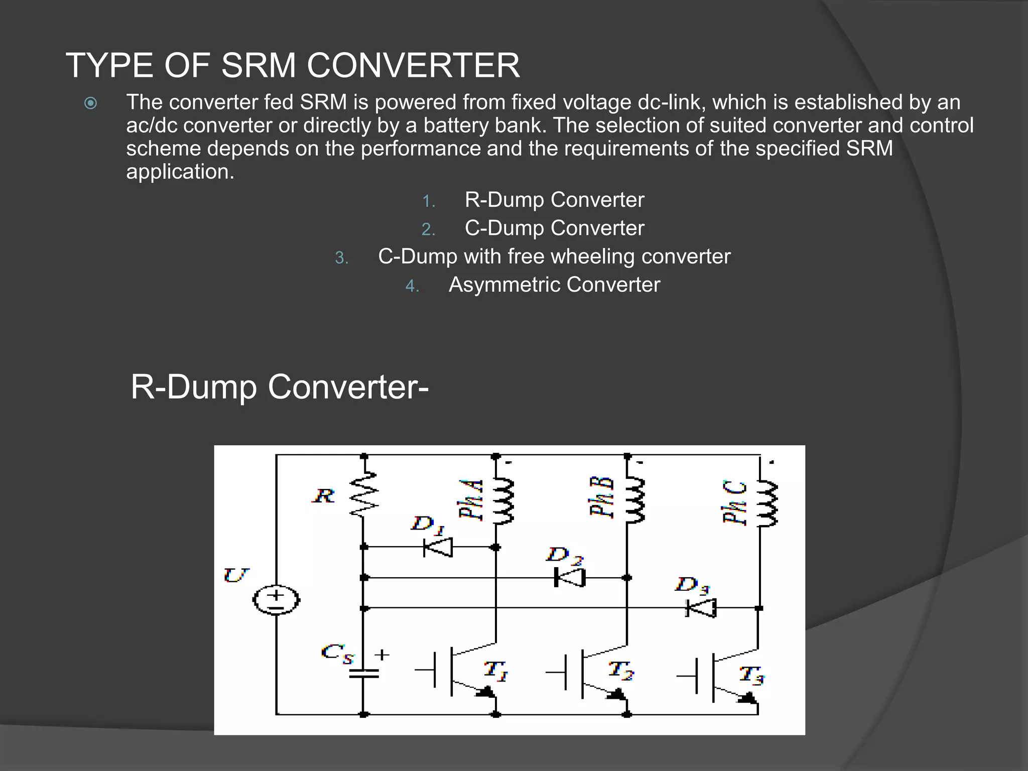 Different type s of power converters fed relutance | PPTX