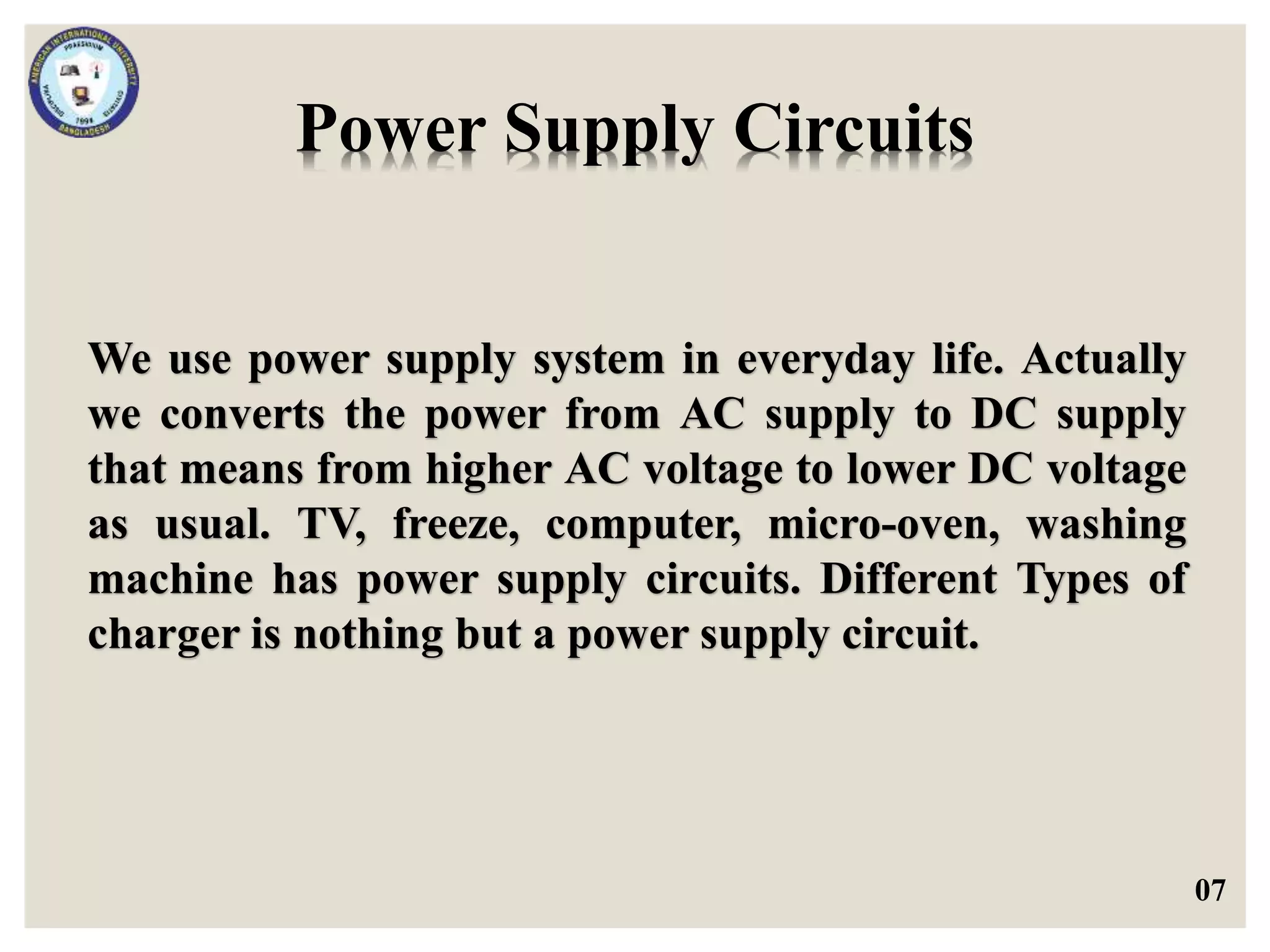 Different types of power supply circuits | PPT