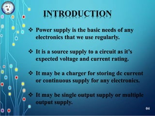 Different types of power supply circuits | PPTX