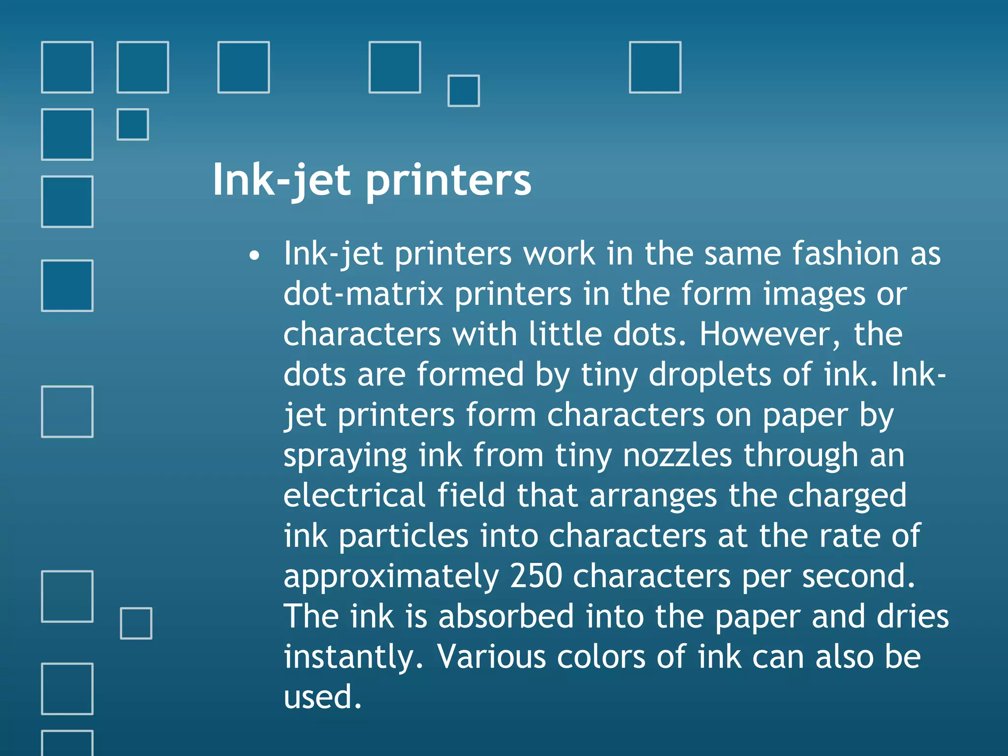 Different types of printers | PPTX