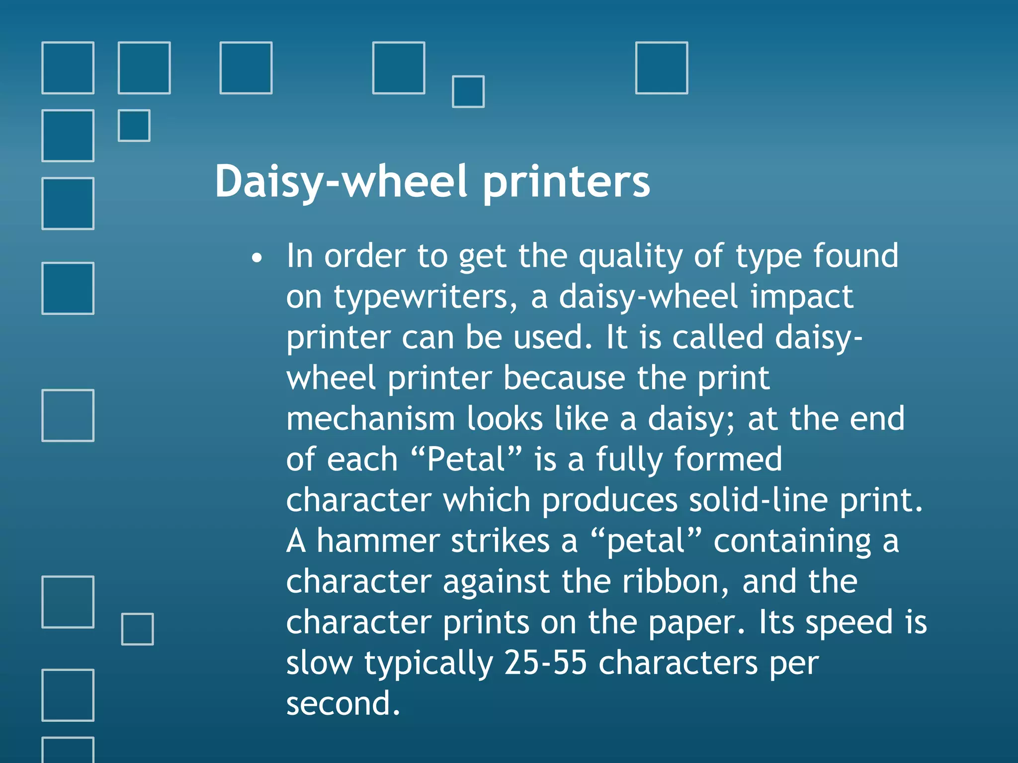 Different types of printers | PPTX