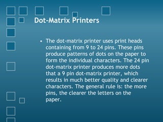 Different types of printers | PPTX