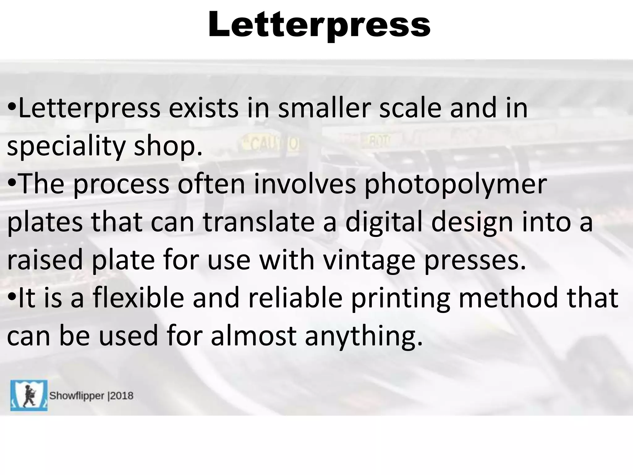 Different types of printing techniques | PPTX