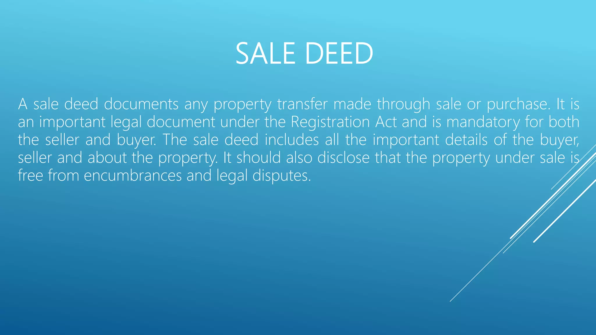 Different Types Of Property Transfer Deeds | PPTX