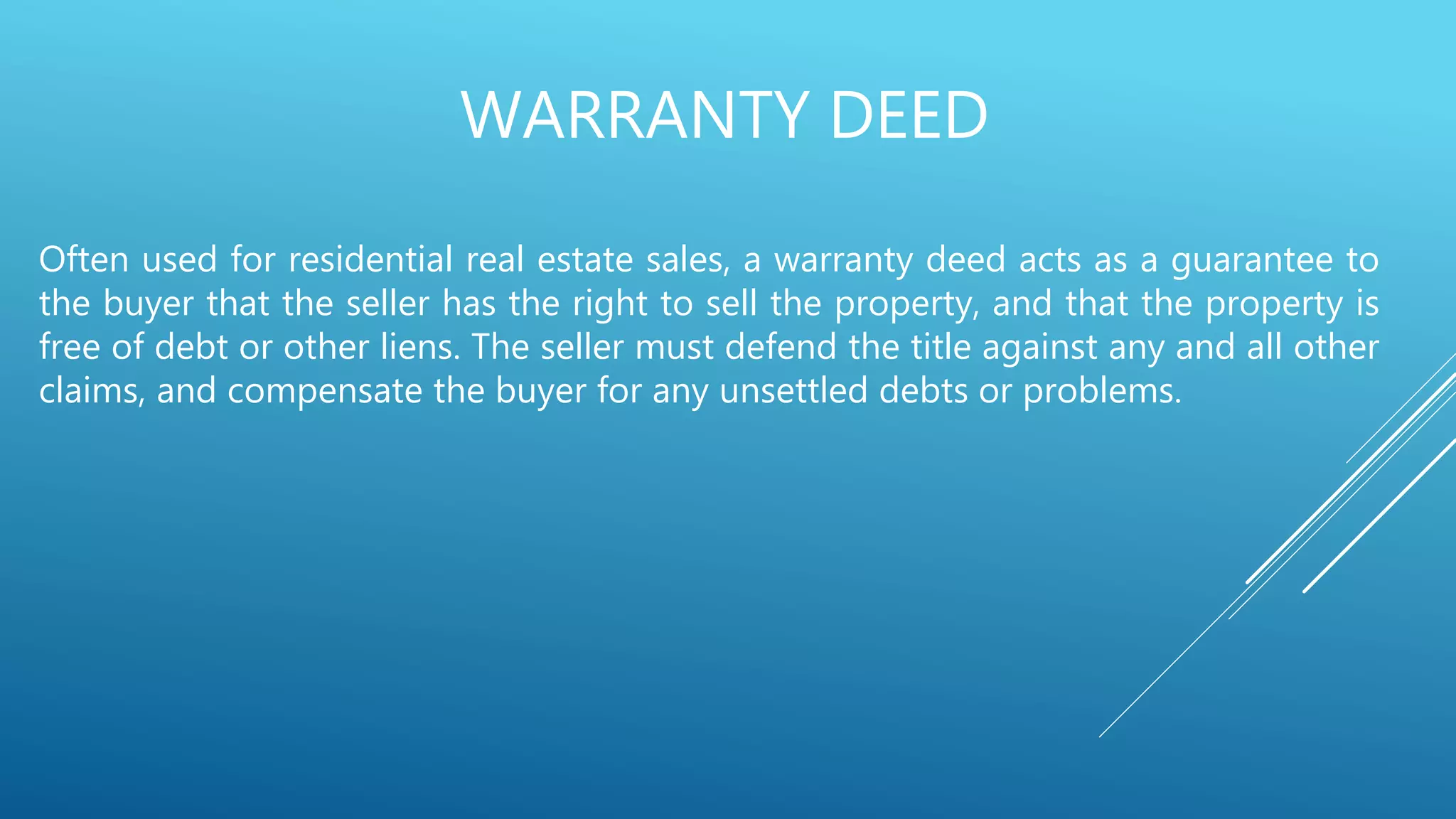 Different Types Of Property Transfer Deeds | PPTX