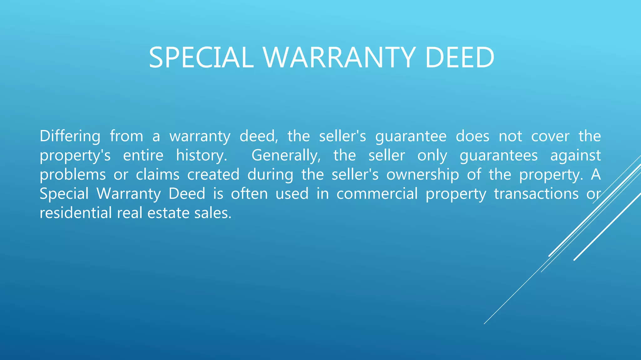 Different Types Of Property Transfer Deeds | PPTX