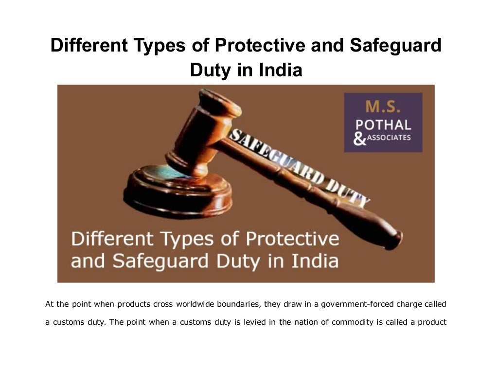 Different Types of Protective and Safeguard Duty in India | PDF