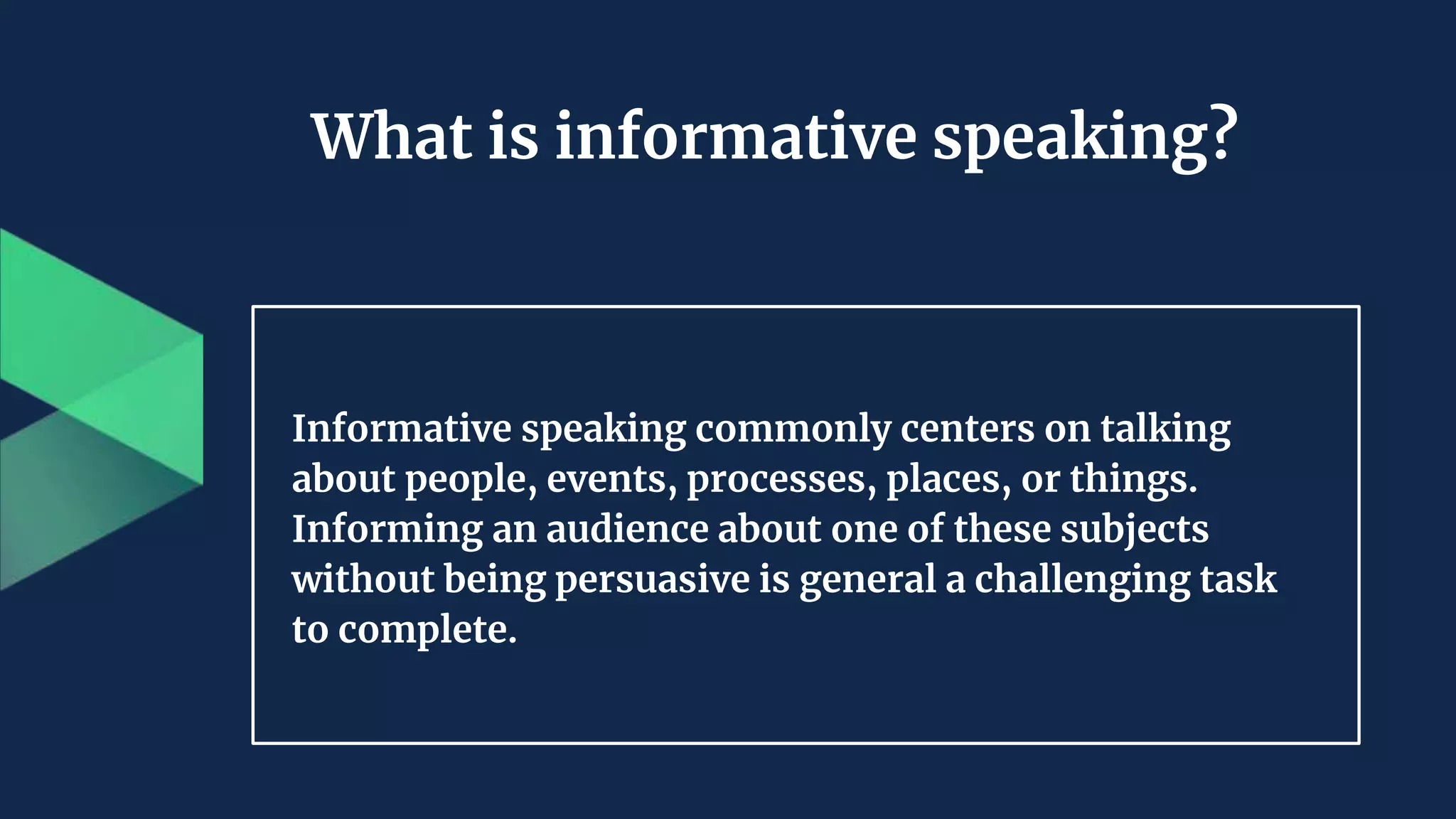 Different Types of Public Speaking | PPTX