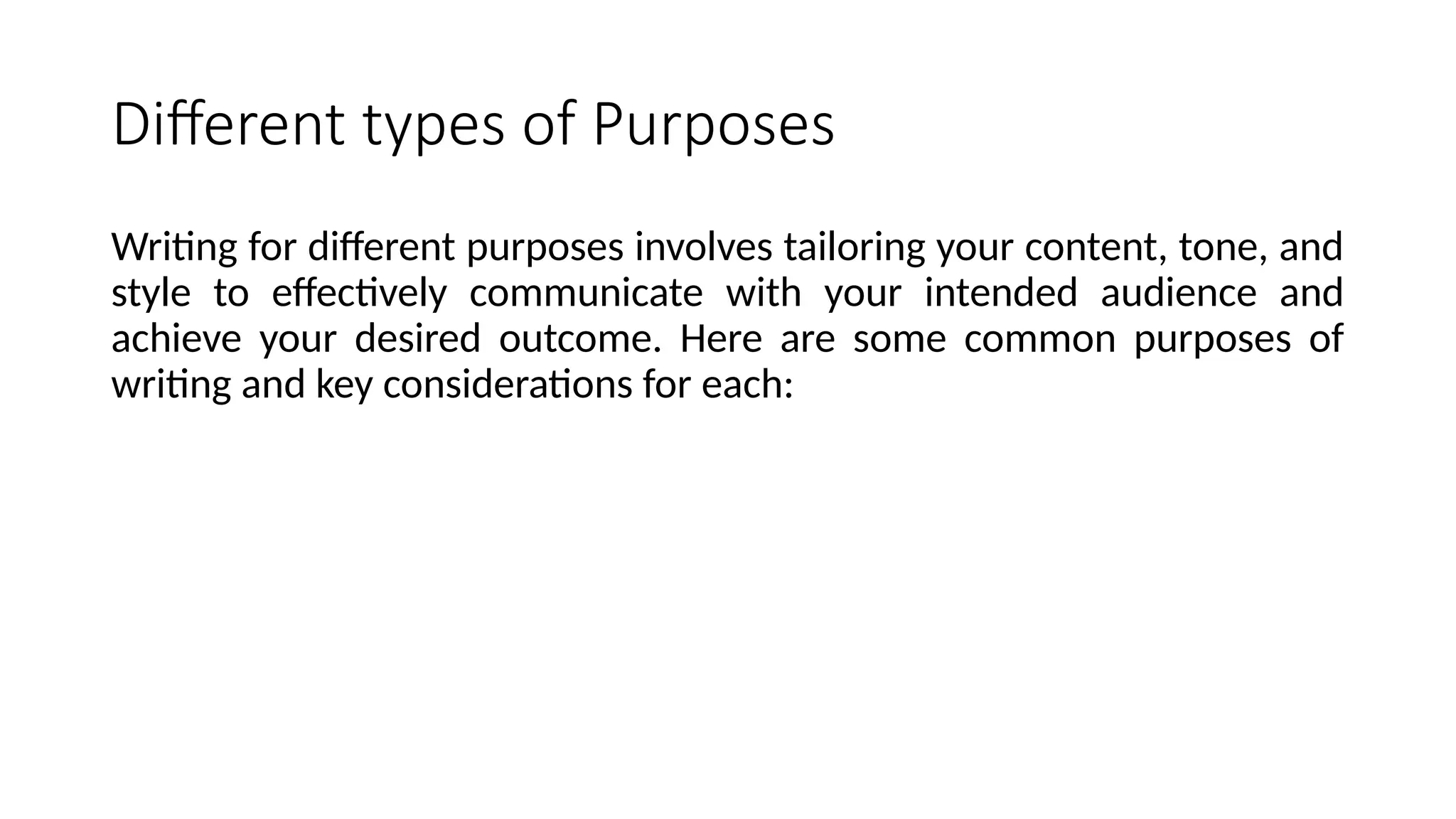 Different types of Purposes of writing.pptx