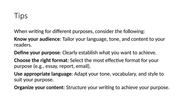 Different types of Purposes of writing.pptx