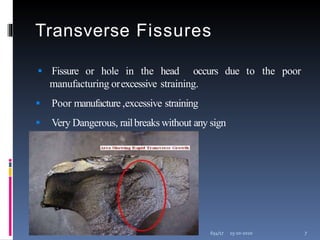 Different types of rail failures | PPTX