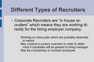 Different Types Of Recruiters 1 | PPT