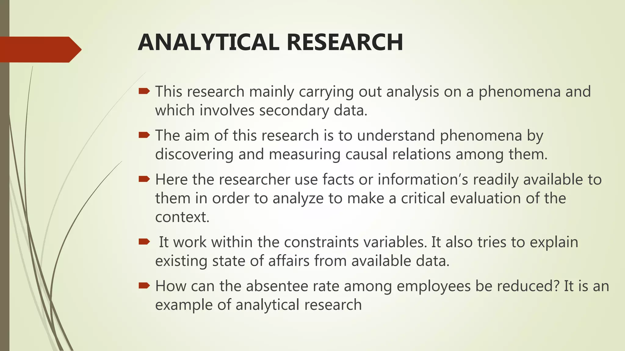 Different types of research ppt | PPTX