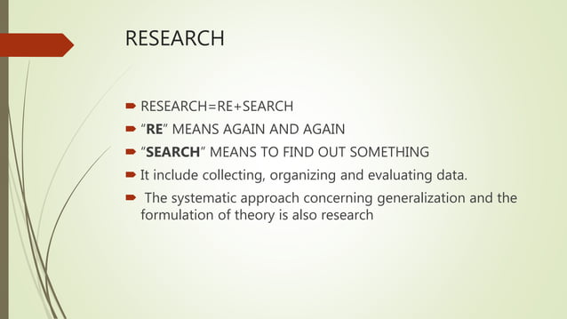 Different types of research ppt | PPTX | Science