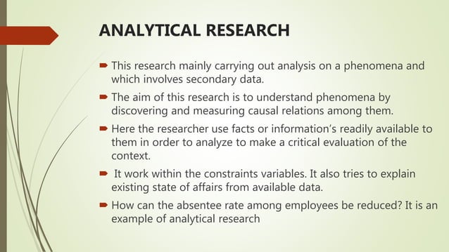 Different types of research ppt | PPTX | Science