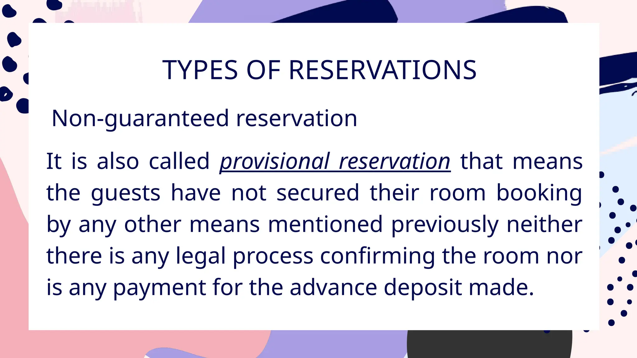Front Office Services-Different Types of Reservation.pptx