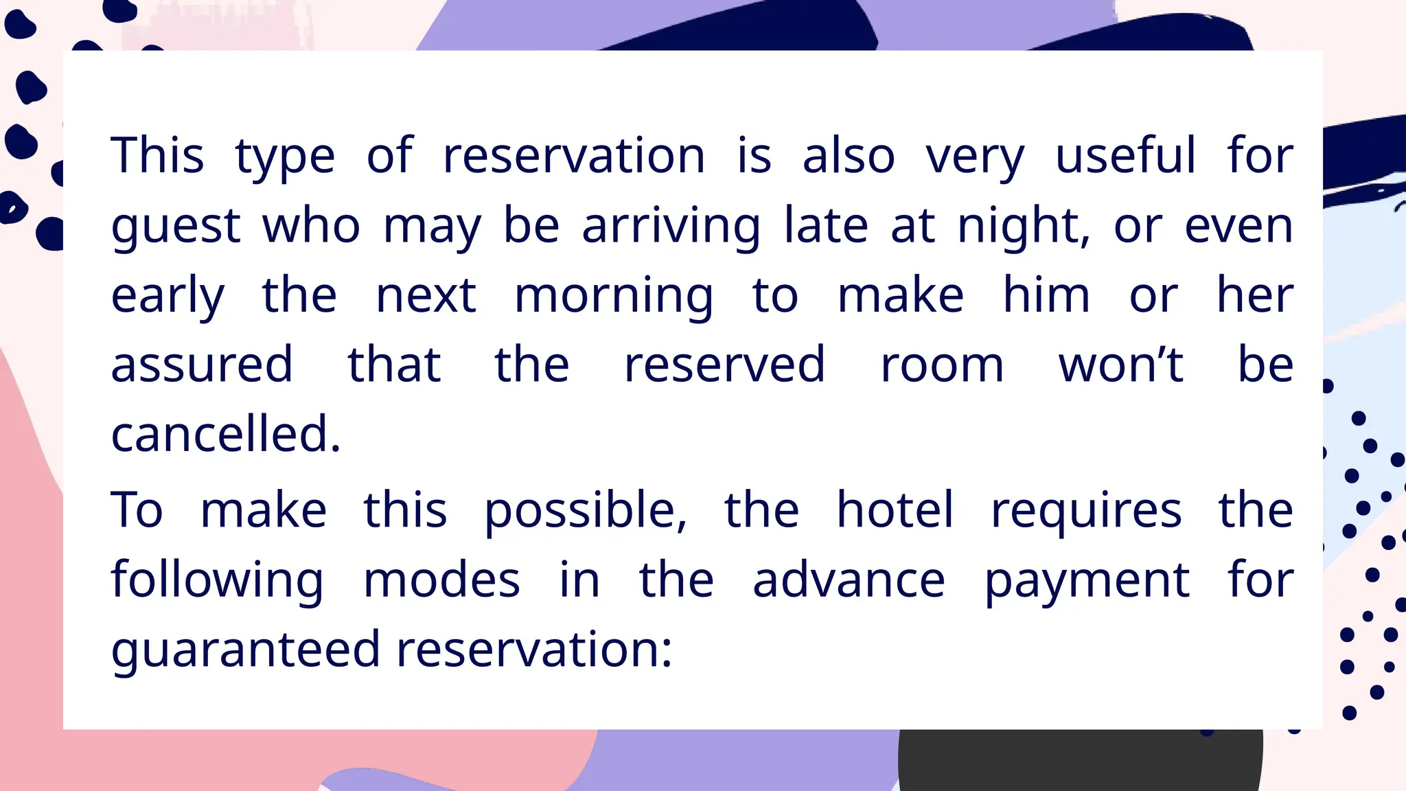 Front Office Services-Different Types of Reservation.pptx