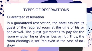 Front Office Services-Different Types of Reservation.pptx