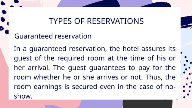 Front Office Services-Different Types of Reservation.pptx