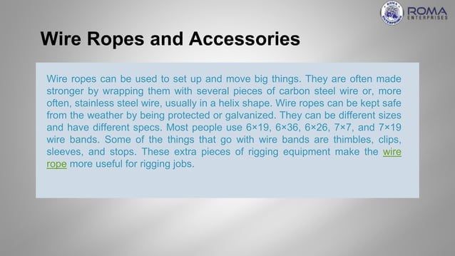 Different Types of Rigging Equipment.pptx | Needlework | Arts and Crafts