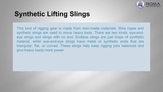 Different Types of Rigging Equipment.pptx | Needlework | Arts and Crafts