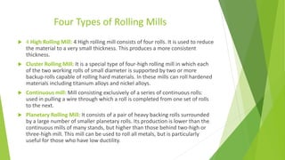 Different Types of Rolling Mills | PPTX