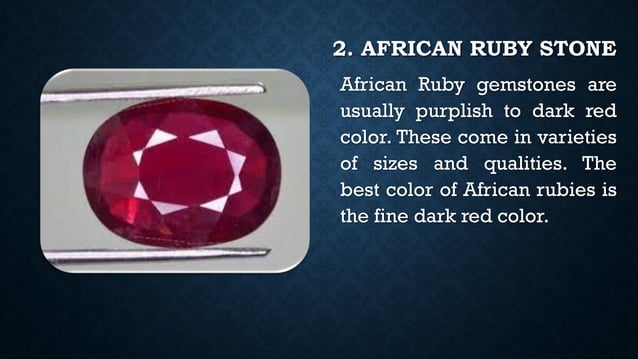 Different Types of Ruby Gemstones with their Origins
