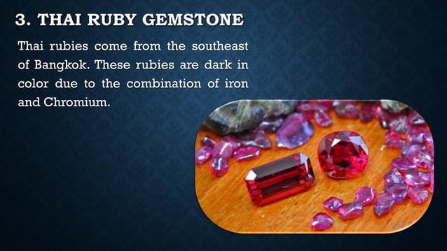 Different Types of Ruby Gemstones with their Origins