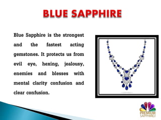 Different types of sapphire gemstone | PPTX