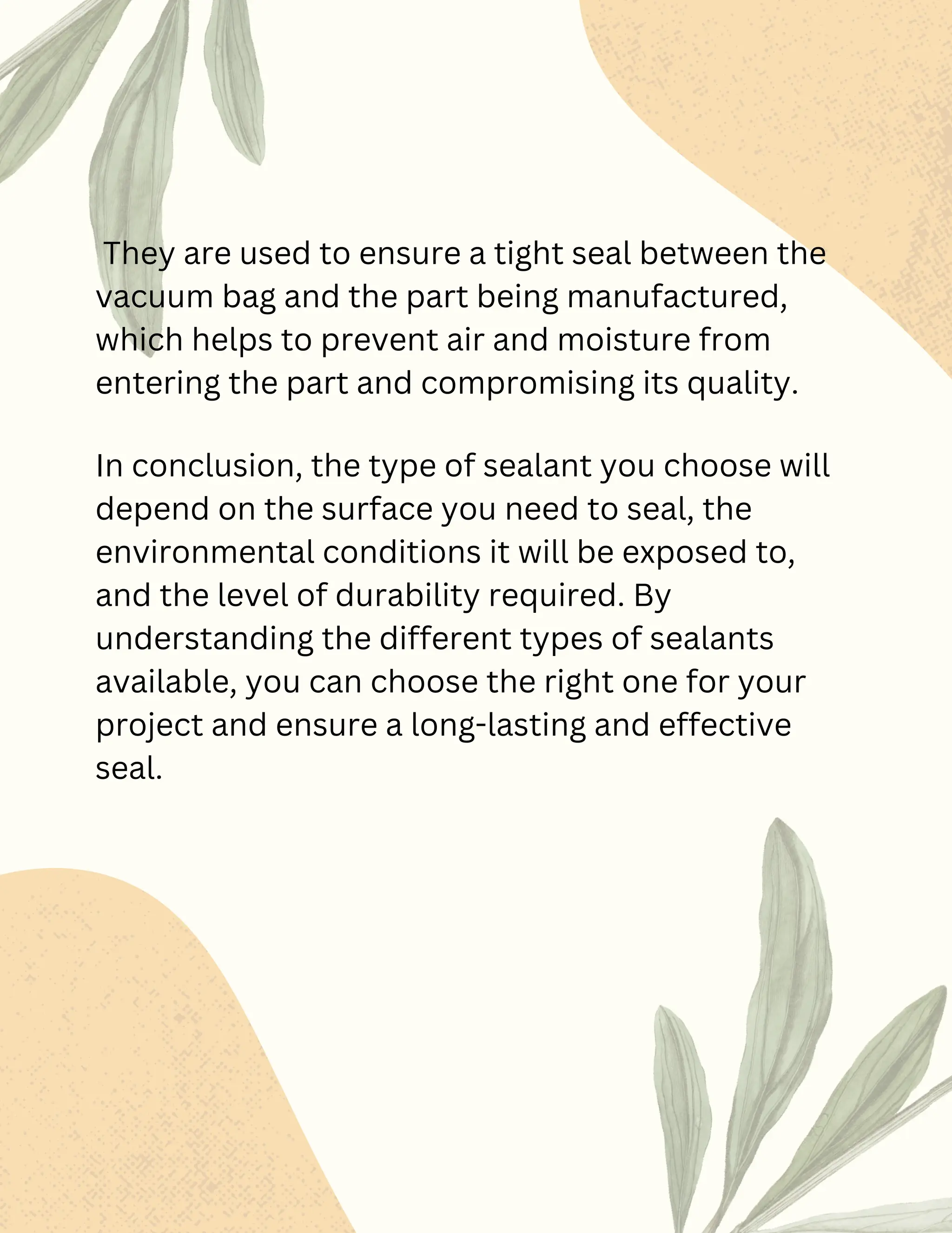 Different Sealant Types Pdf