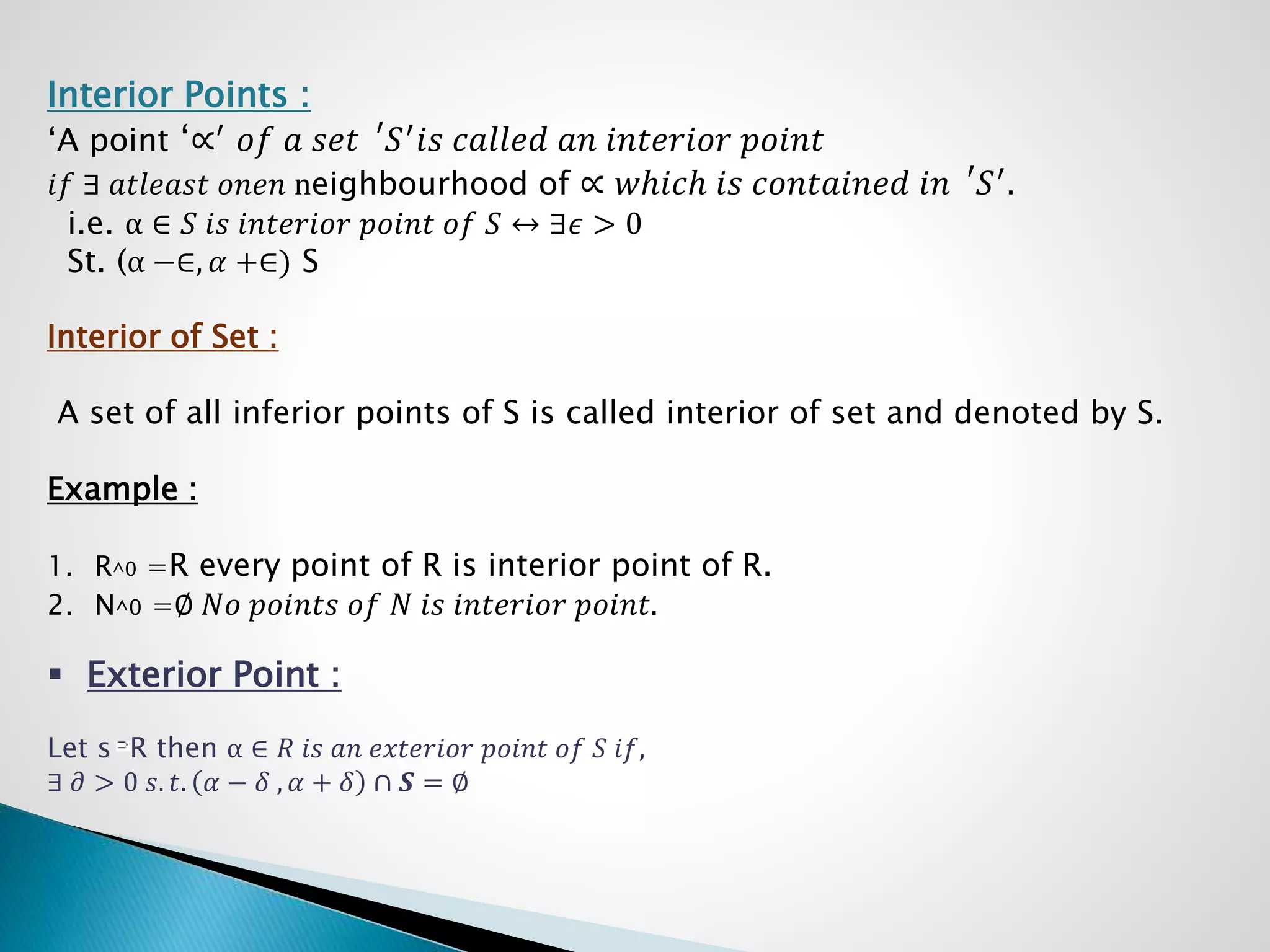 Different Types of Set of points ppt presentation.pptx