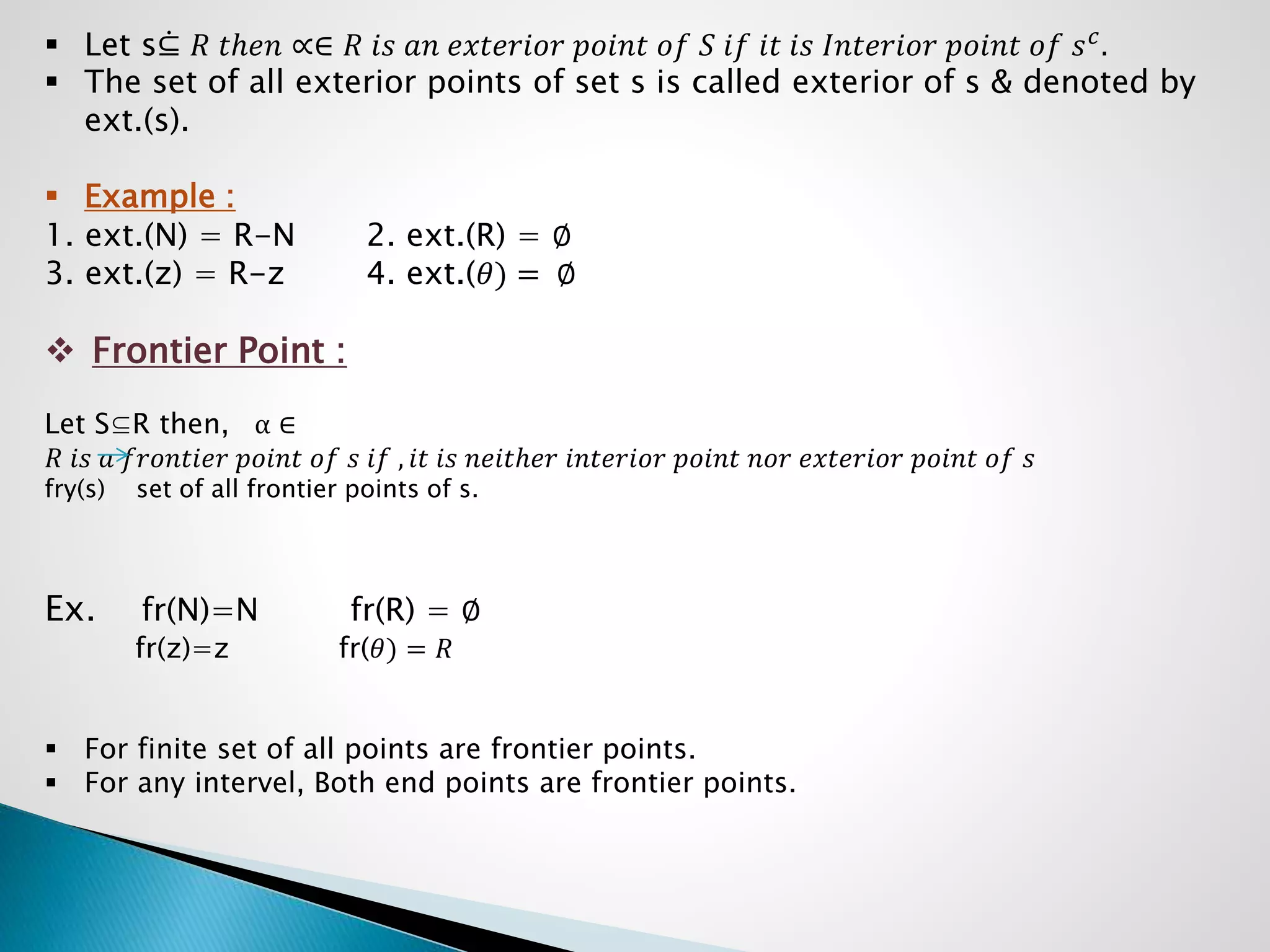 Different Types of Set of points ppt presentation.pptx