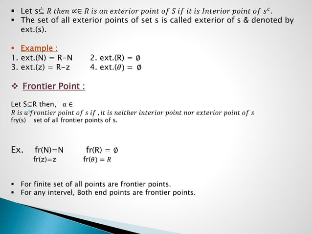Different Types of Set of points ppt presentation.pptx