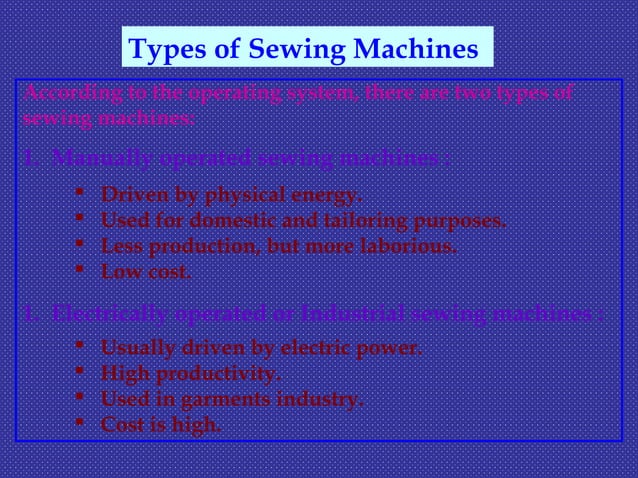 Different types of sewing machines | PPT | Needlework | Arts and Crafts