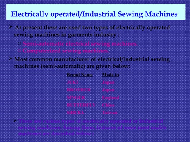 Different types of sewing machines | PPT | Needlework | Arts and Crafts