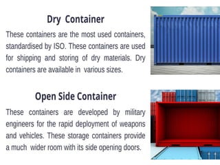 Different Types Of Shipping Containers | PPT