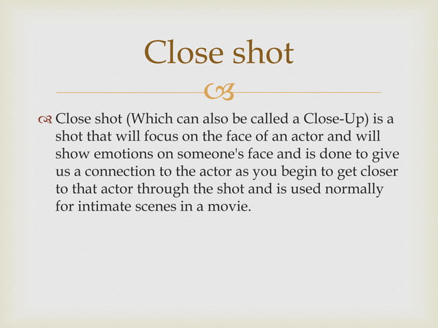 Different types of shot | PPTX | Photography | Arts and Crafts