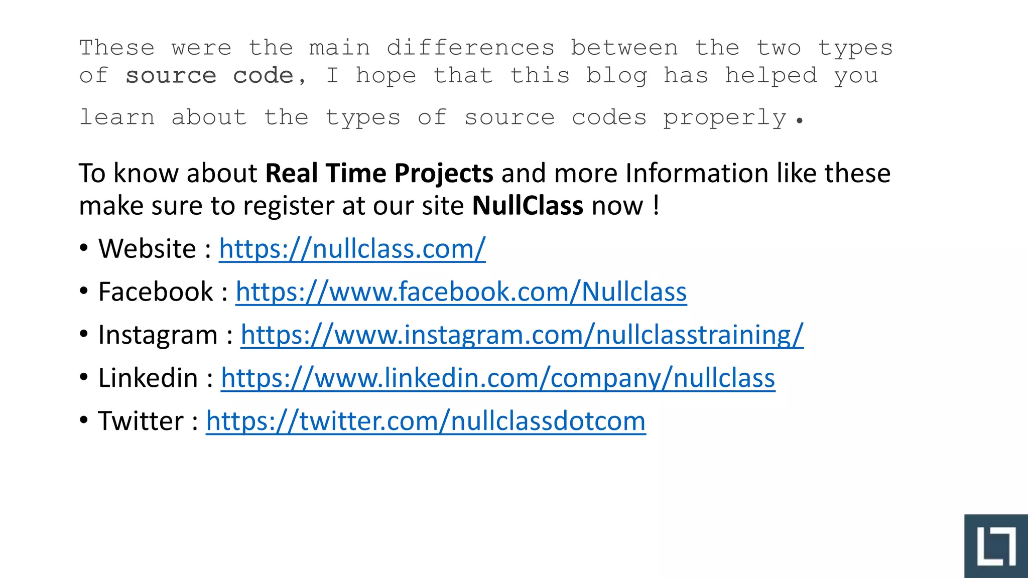 Different types of source codes | PPTX
