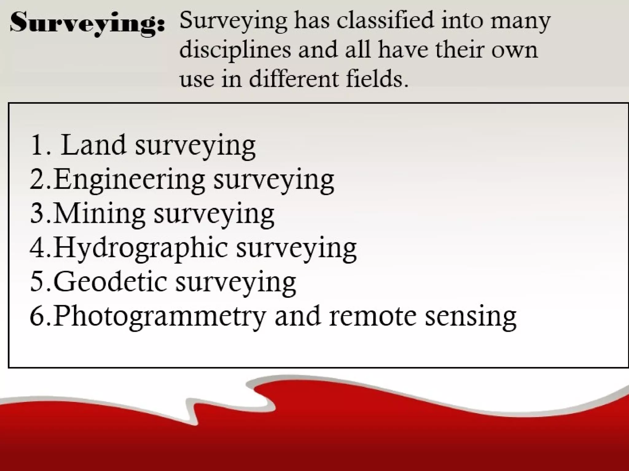 Different Types of Surveying | PPT