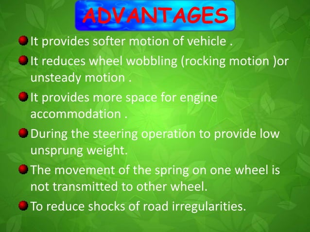 Different types of suspension system | PPTX