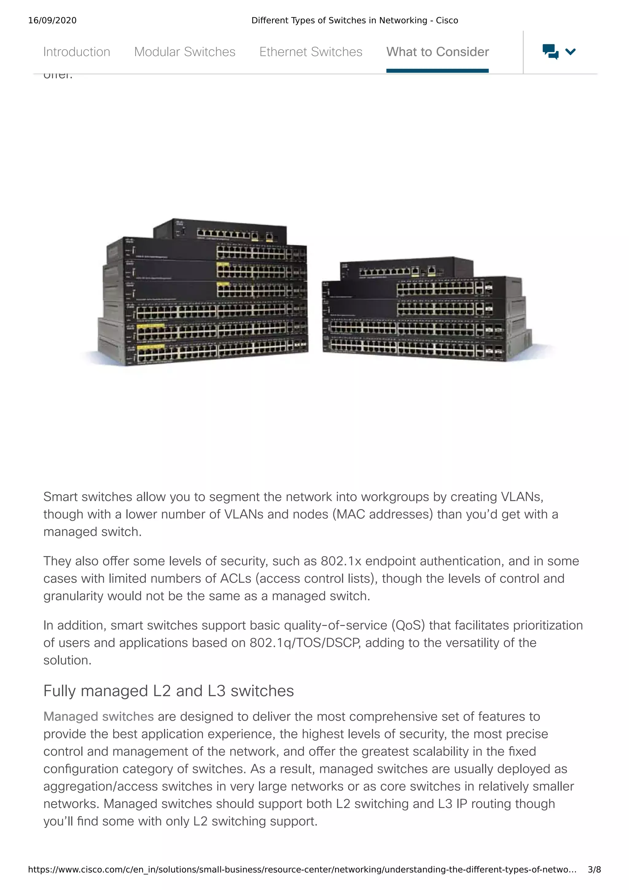Different Types of Switches in Networking : Notes | PDF